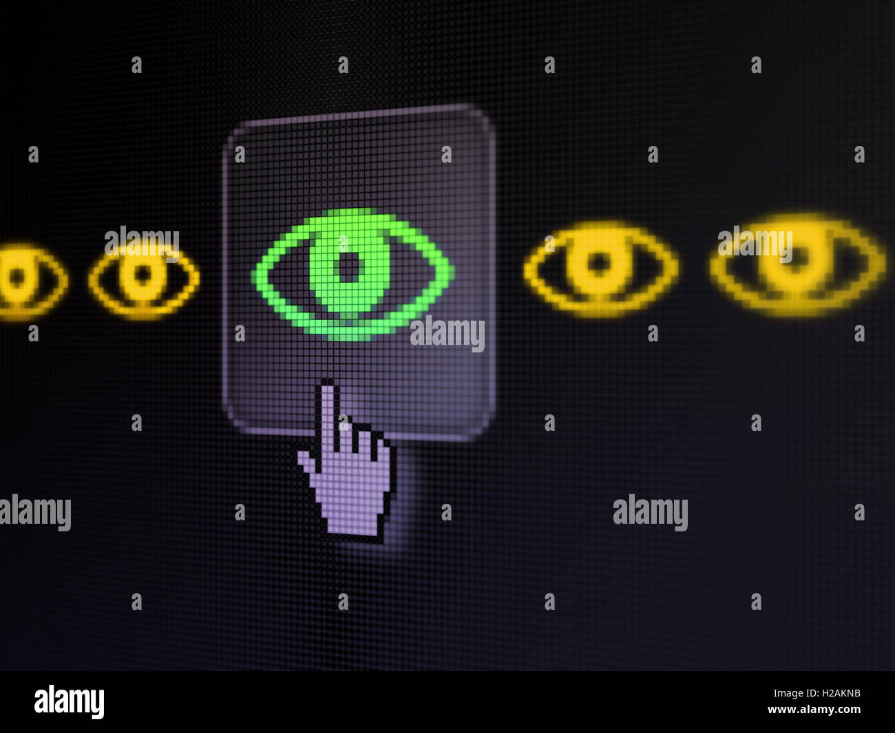 Privacy concept: Eye on digital computer screen Stock Photo - Alamy