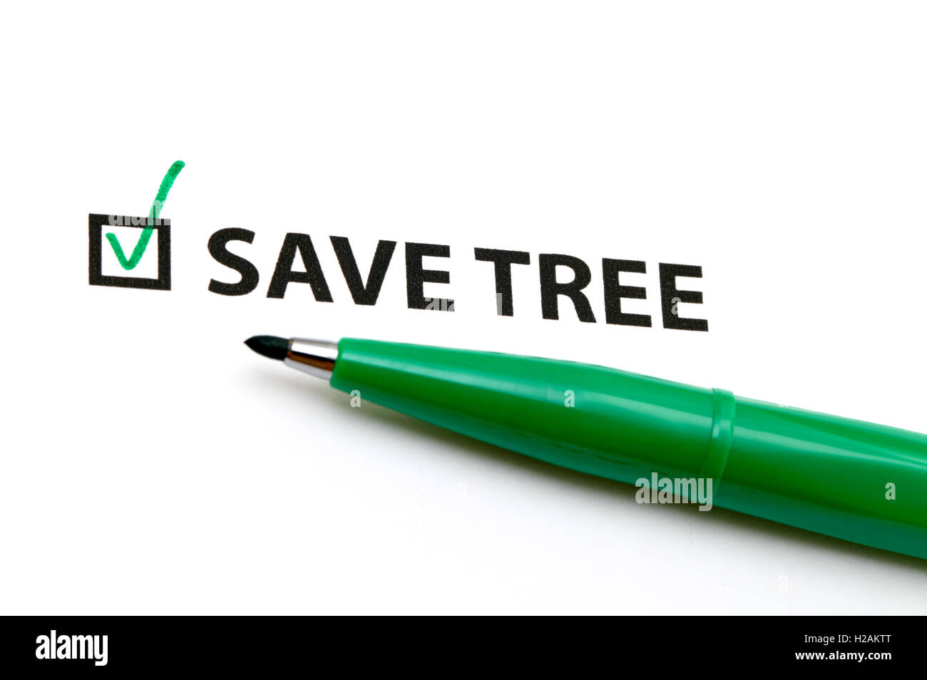 Checklist option for save tree Stock Photo - Alamy