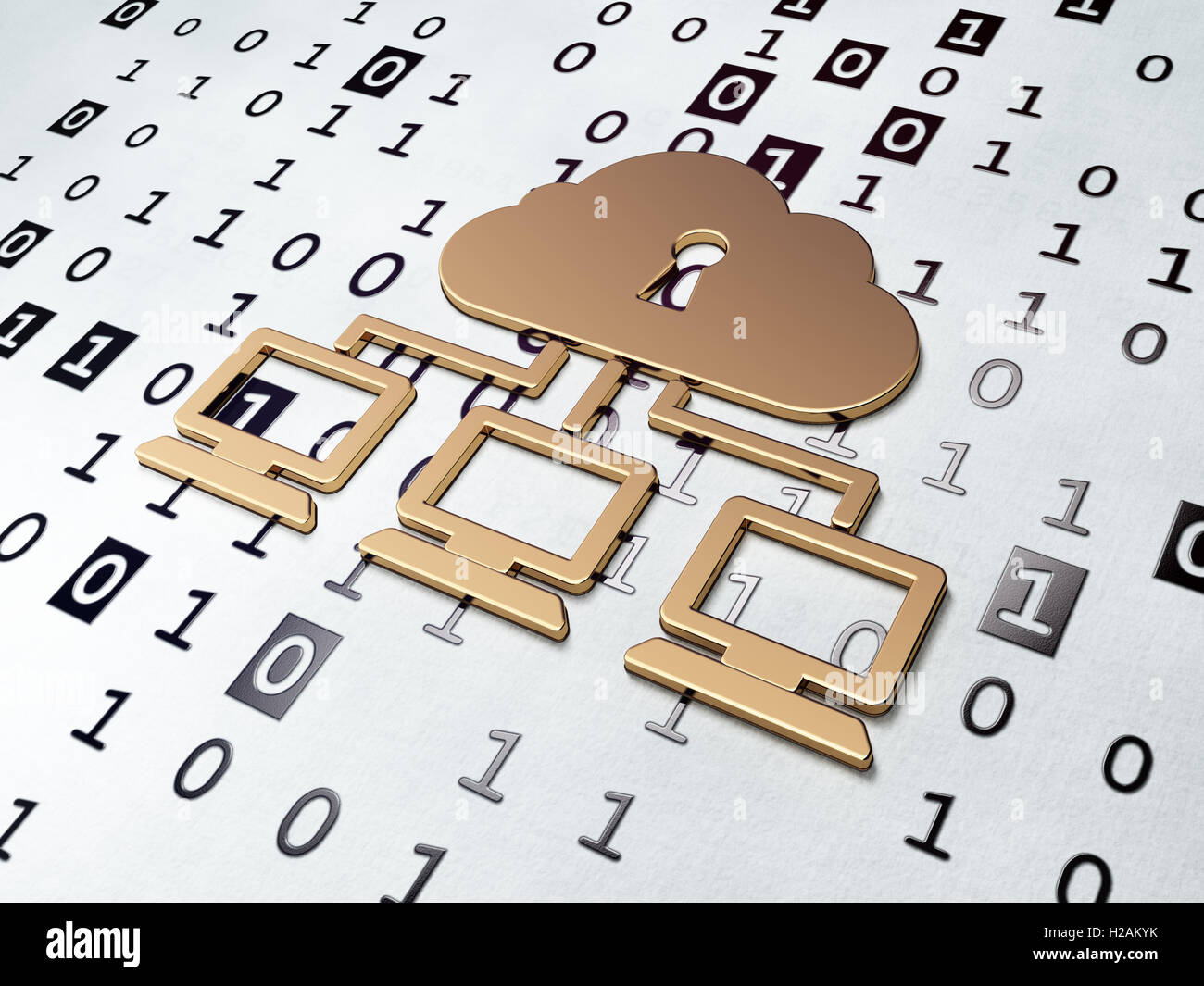 Cloud networking concept: Golden Cloud Network on Binary Code ...