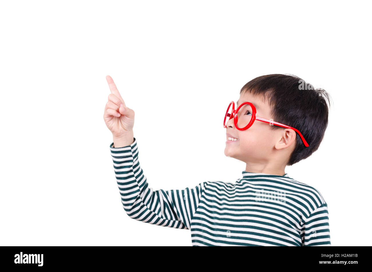 Smart cute boy thinking Stock Photo - Alamy