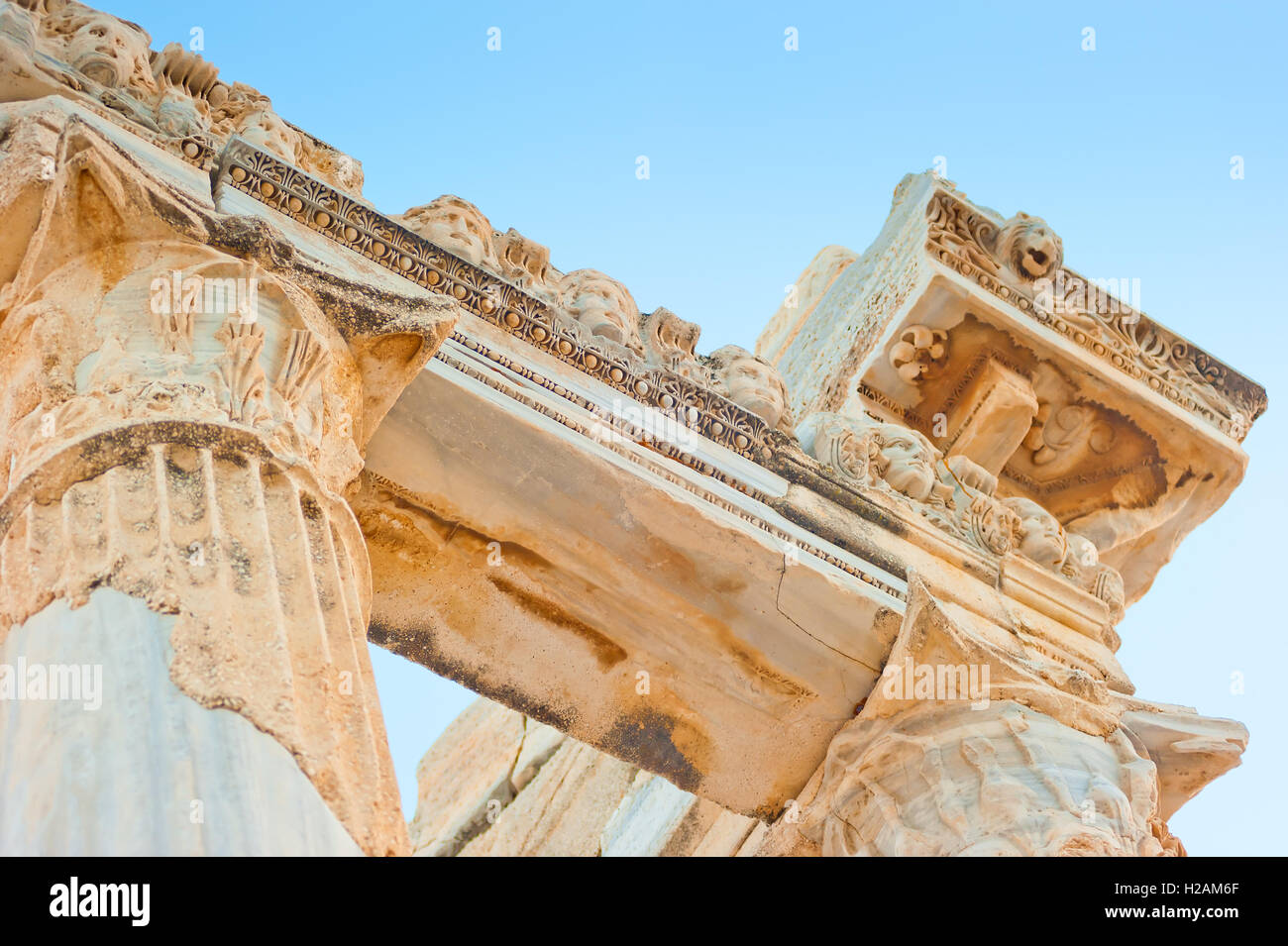Temple of Apollo in Turkey, Side ruins Stock Photo - Alamy