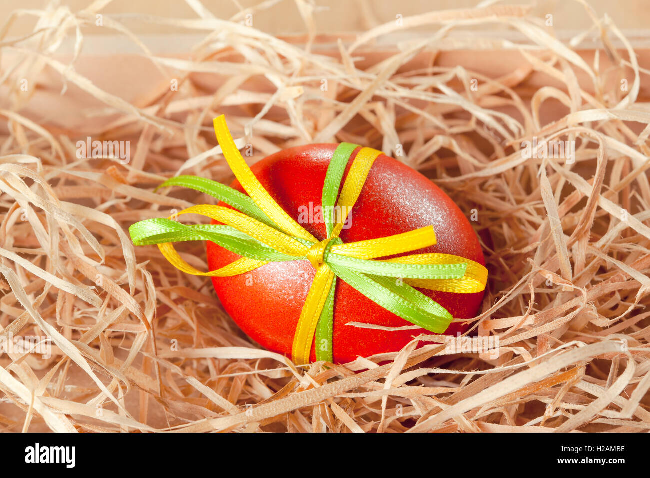 easter eggs with ribbon Stock Photo - Alamy