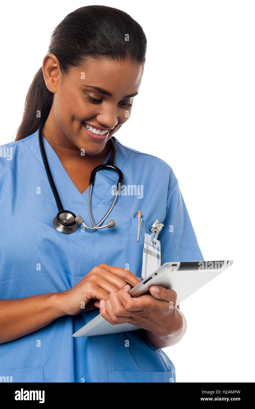 Female surgeon using touch hi-res stock photography and images - Alamy