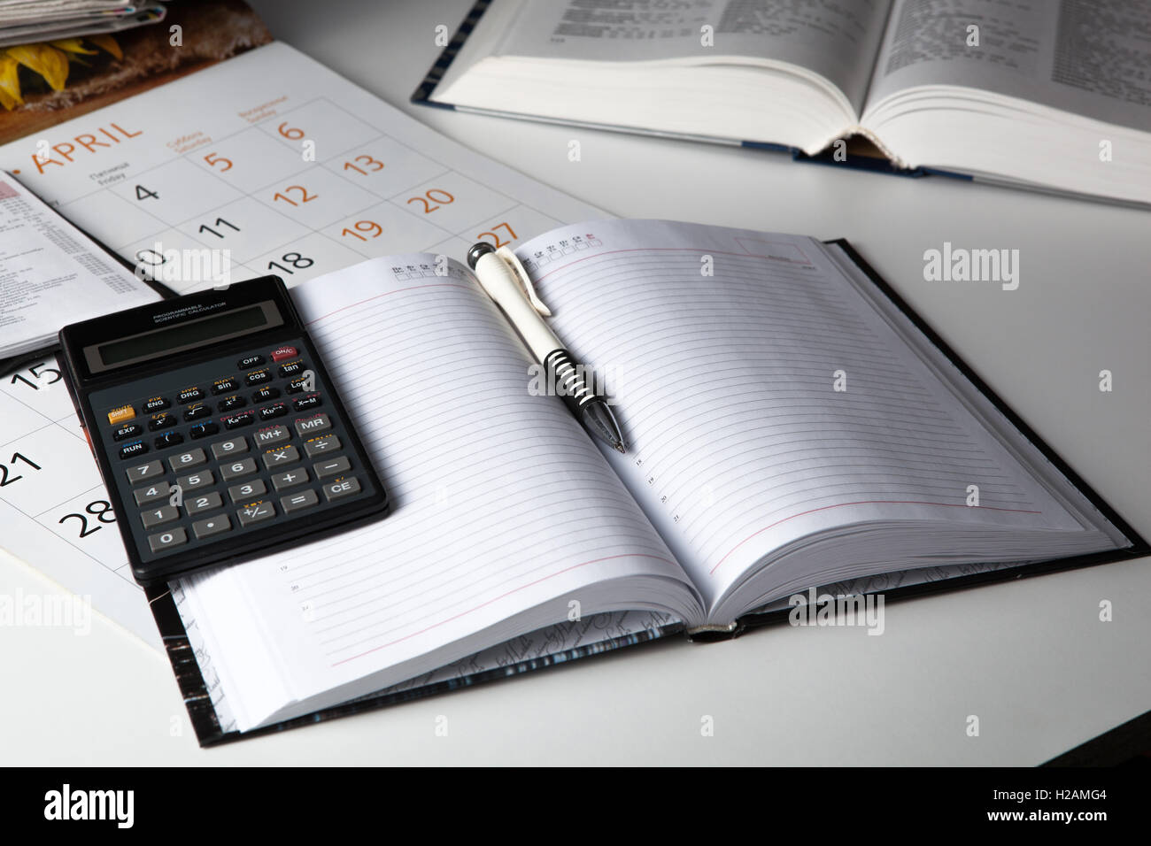 Close up calculator diary hi-res stock photography and images - Alamy