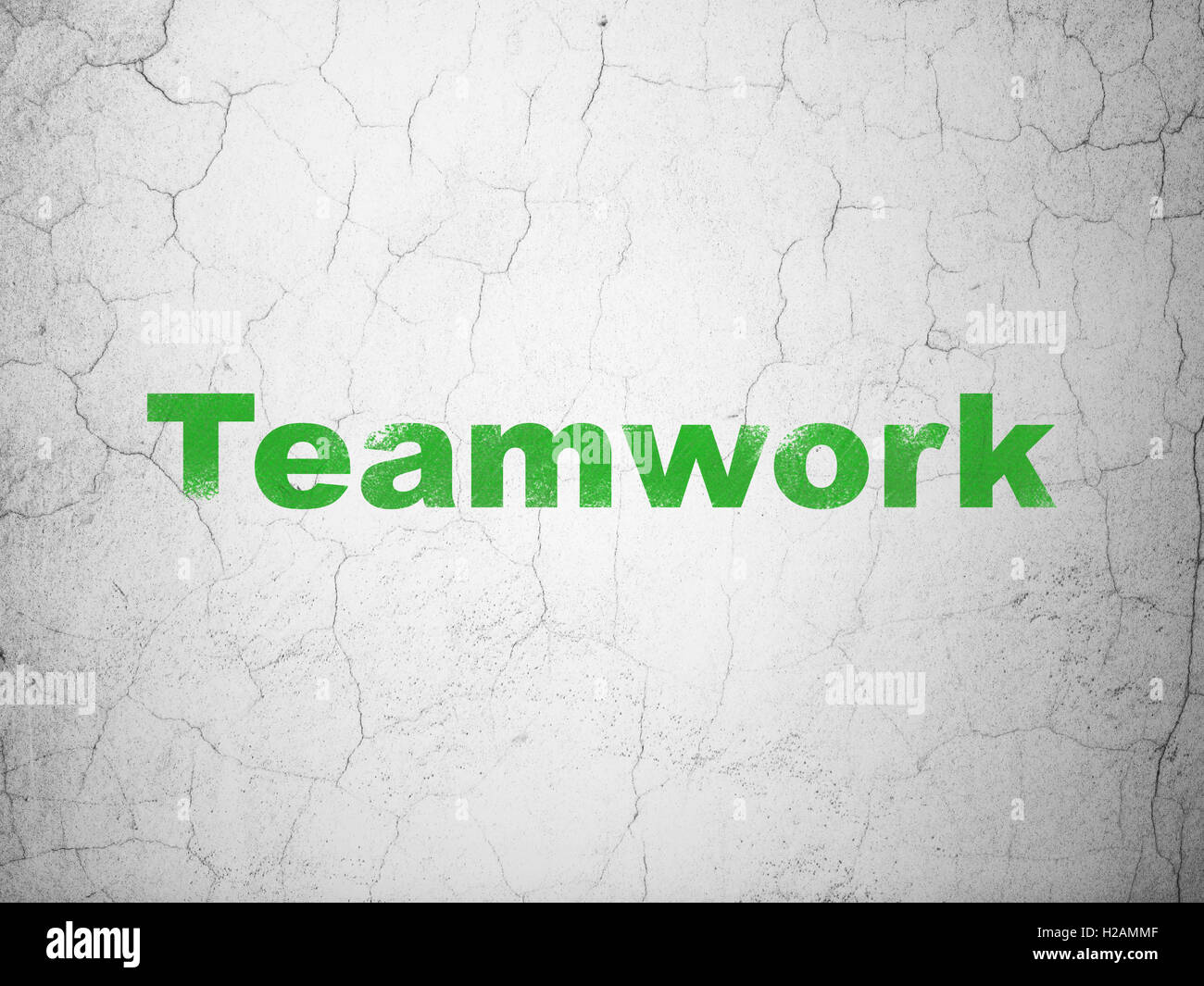 Finance concept: Teamwork on wall background Stock Photo - Alamy