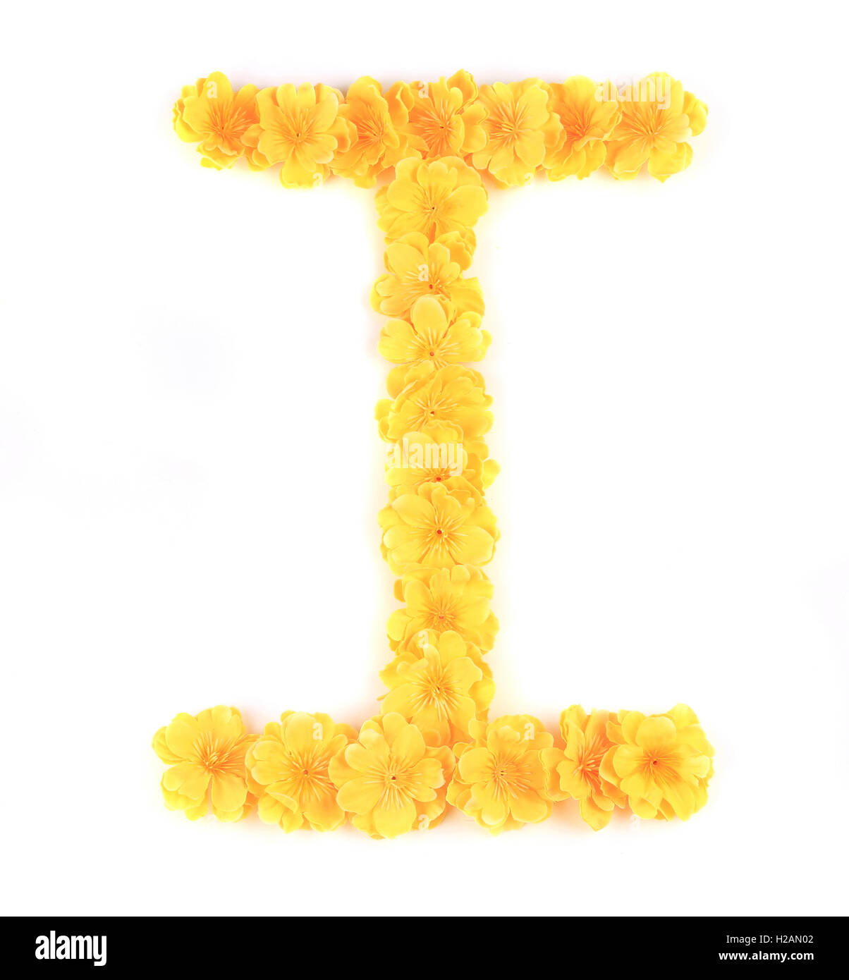 Letter I flower alphabet Stock Photo - Alamy