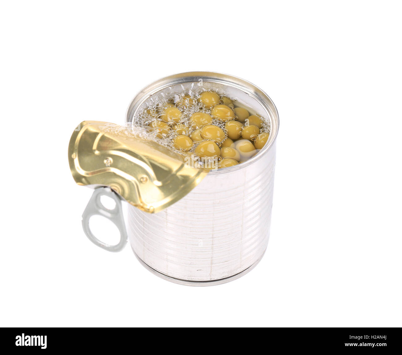 Green olive in a can Stock Photo - Alamy