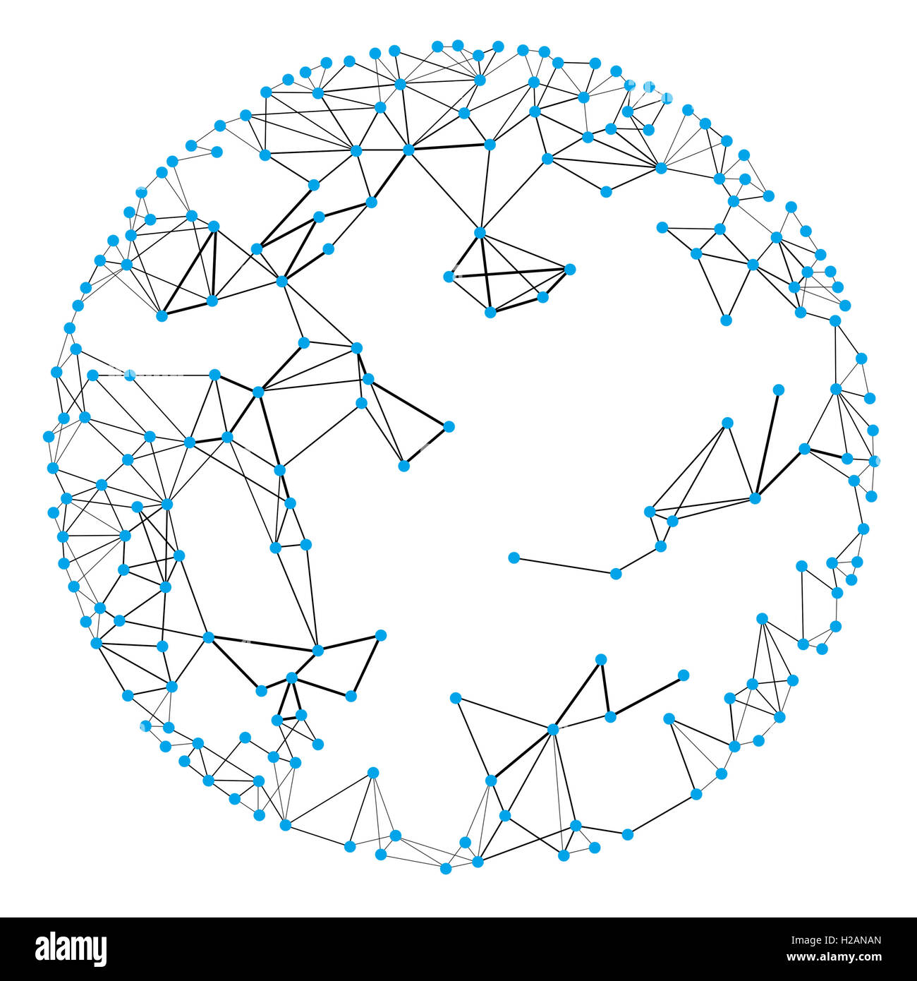 3d sphere with global line connections hi-res stock photography and ...