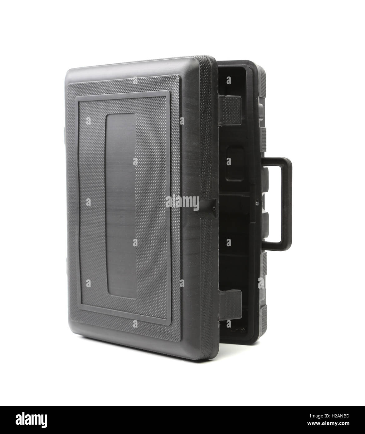 Opened gray plastic case Stock Photo - Alamy