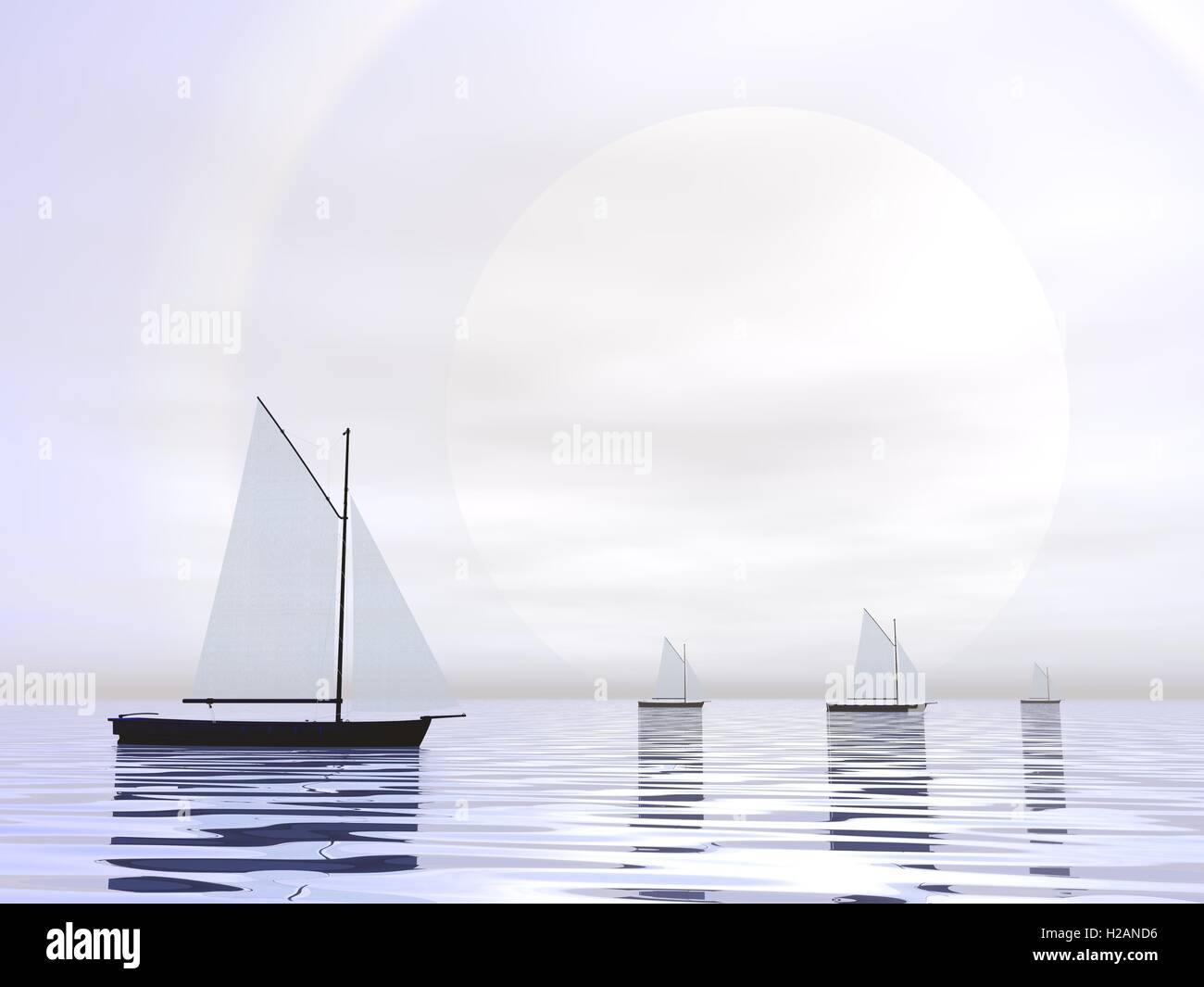 Colorful render of boats hi-res stock photography and images - Alamy