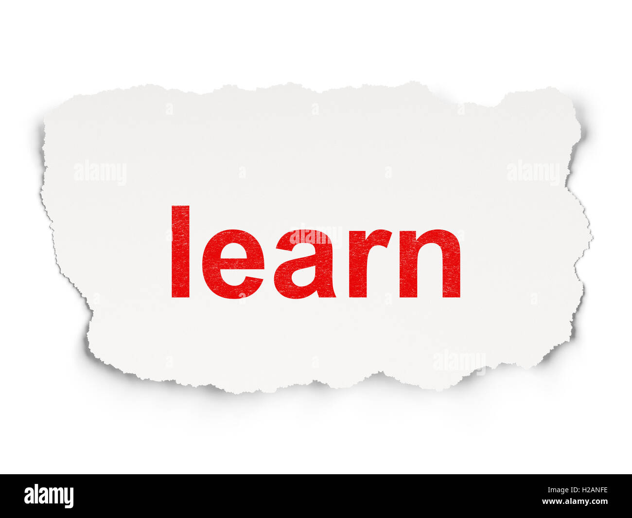 Education concept: Learn on Paper background Stock Photo - Alamy