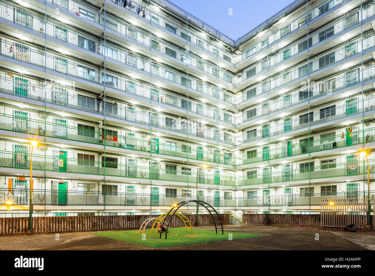 Public housing block in Hong Kong Stock Photo - Alamy