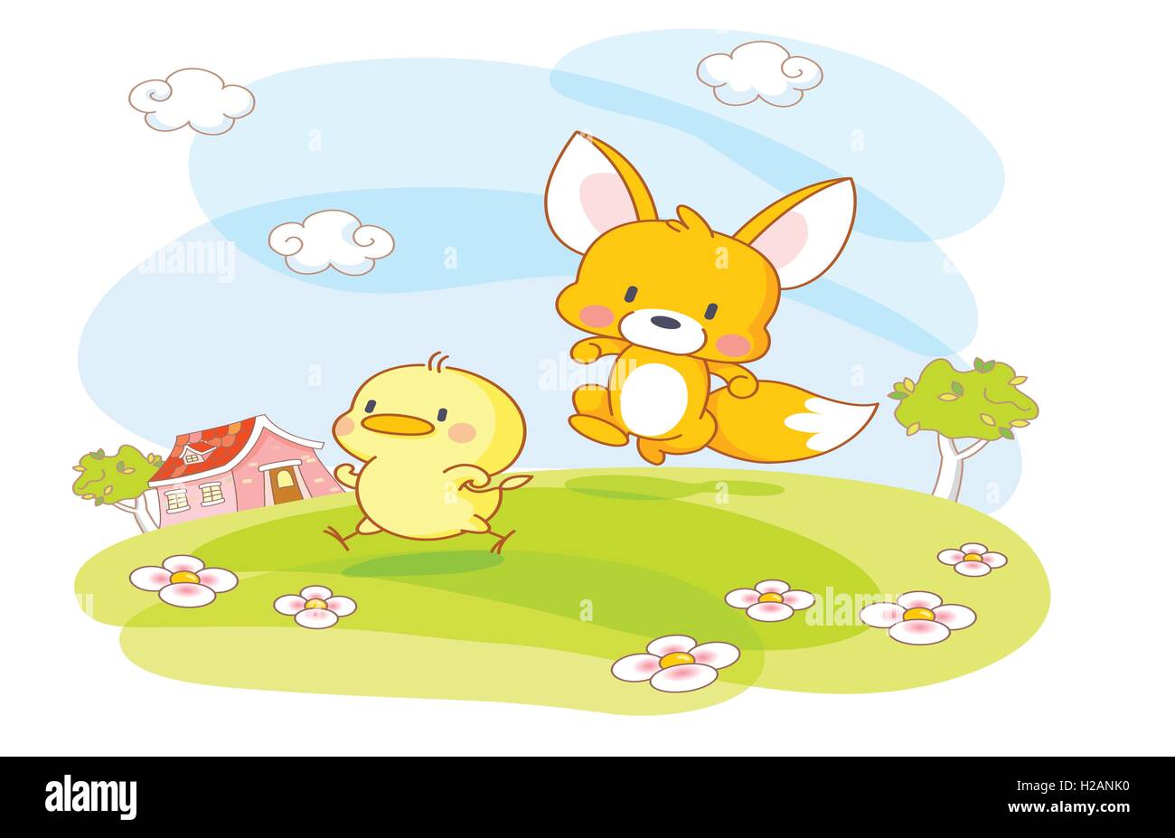 Cute squirrel flower Cut Out Stock Images & Pictures - Alamy