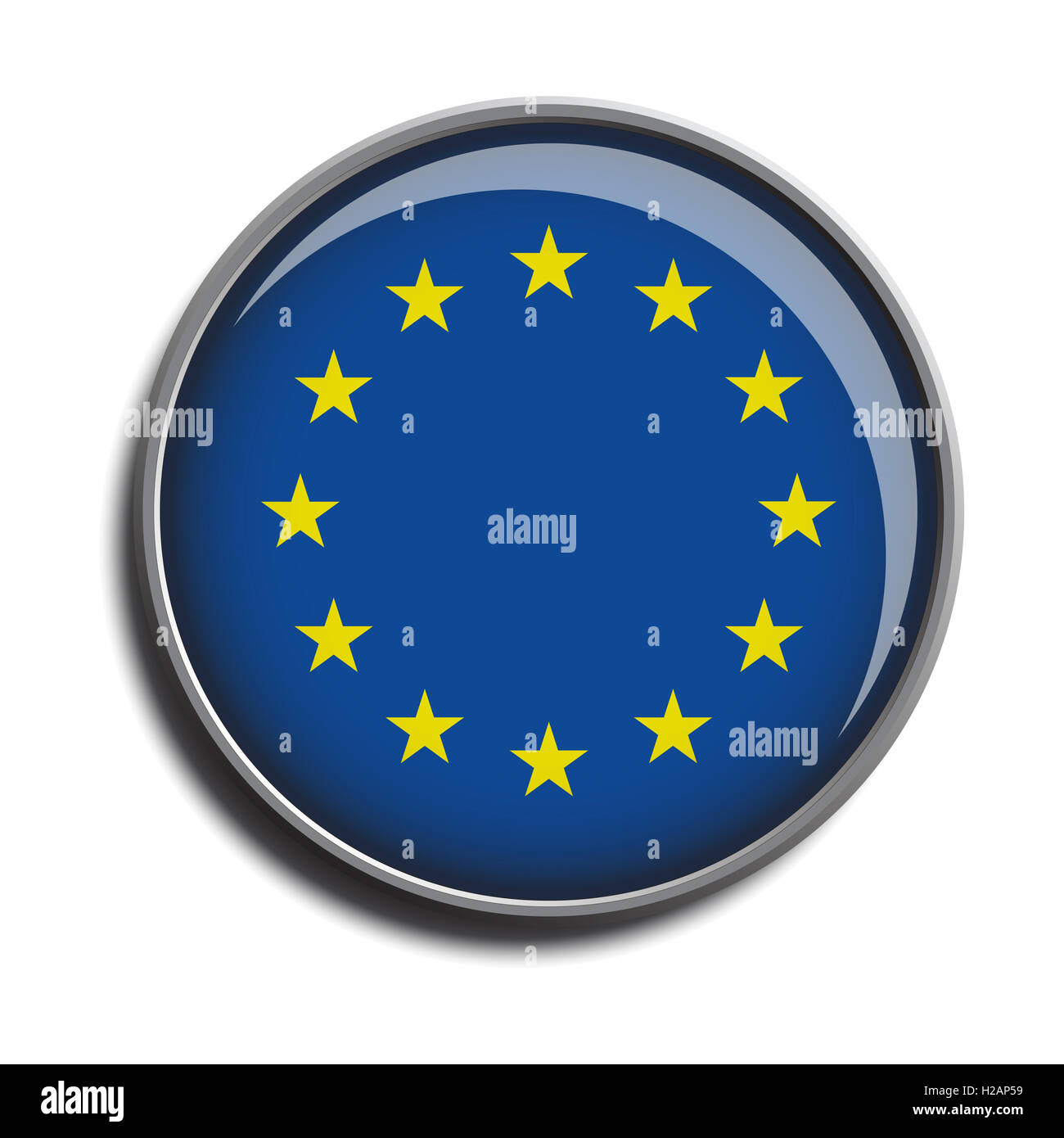 Eu flag button hi-res stock photography and images - Alamy