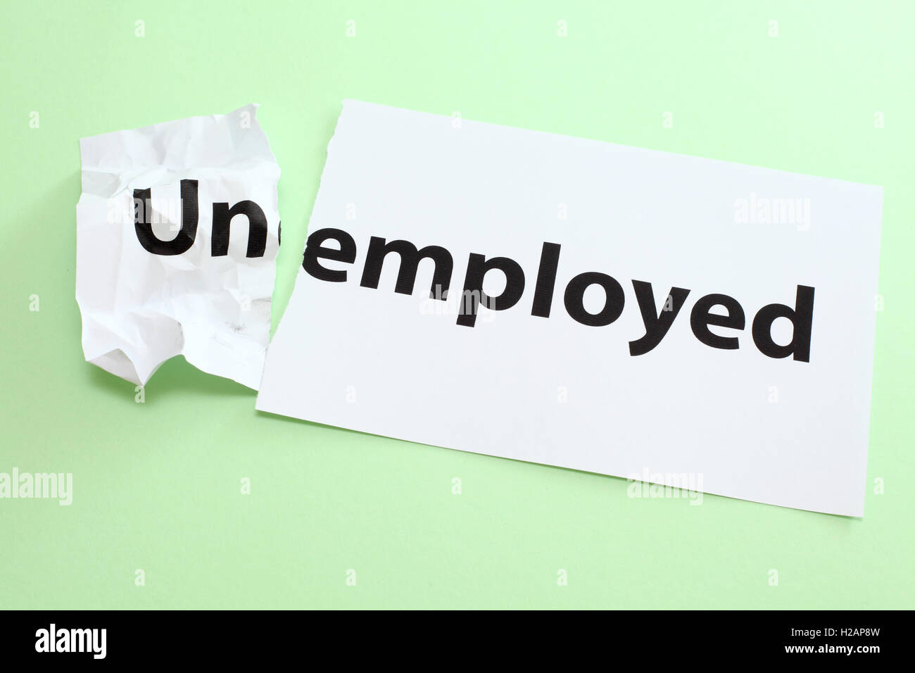 Unemployed change to Employed Stock Photo - Alamy