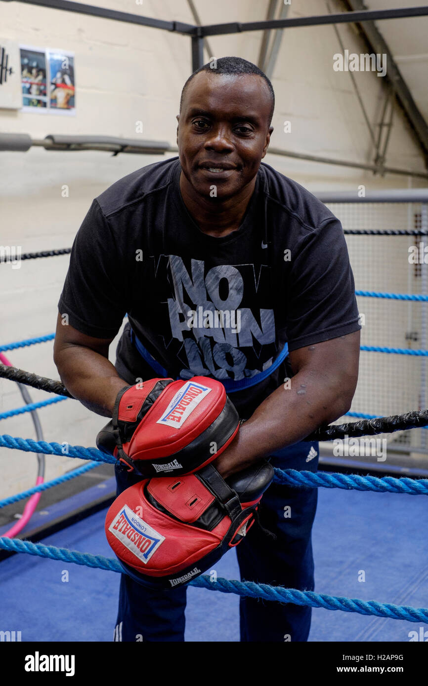 young male boxer working out in a gym england uk Stock Photo - Alamy