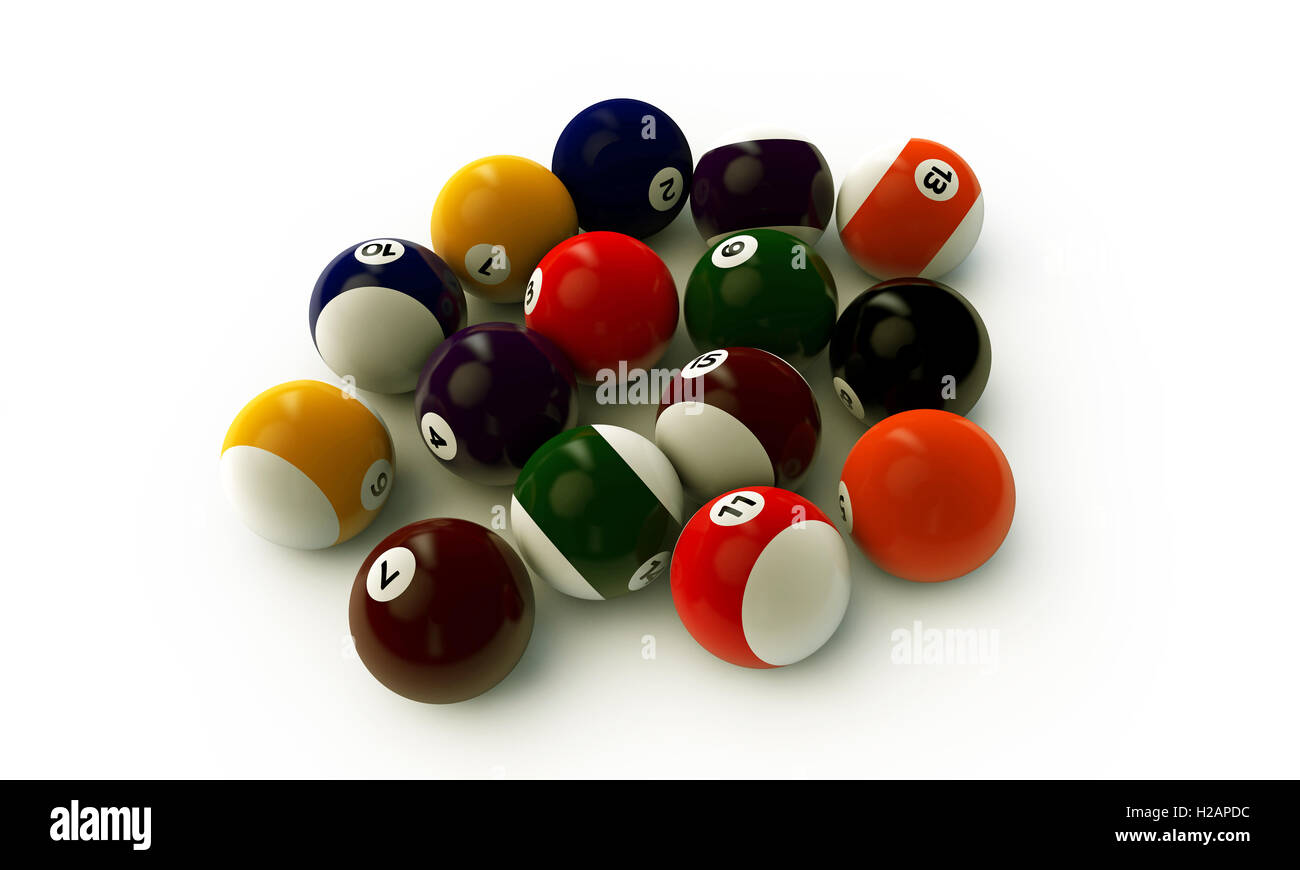 Snooker and pool ball Cut Out Stock Images & Pictures - Alamy