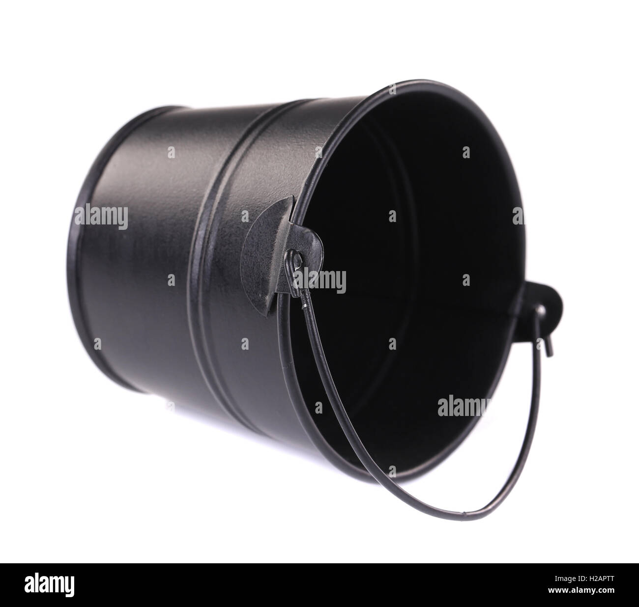 black Metallic bucket Stock Photo - Alamy