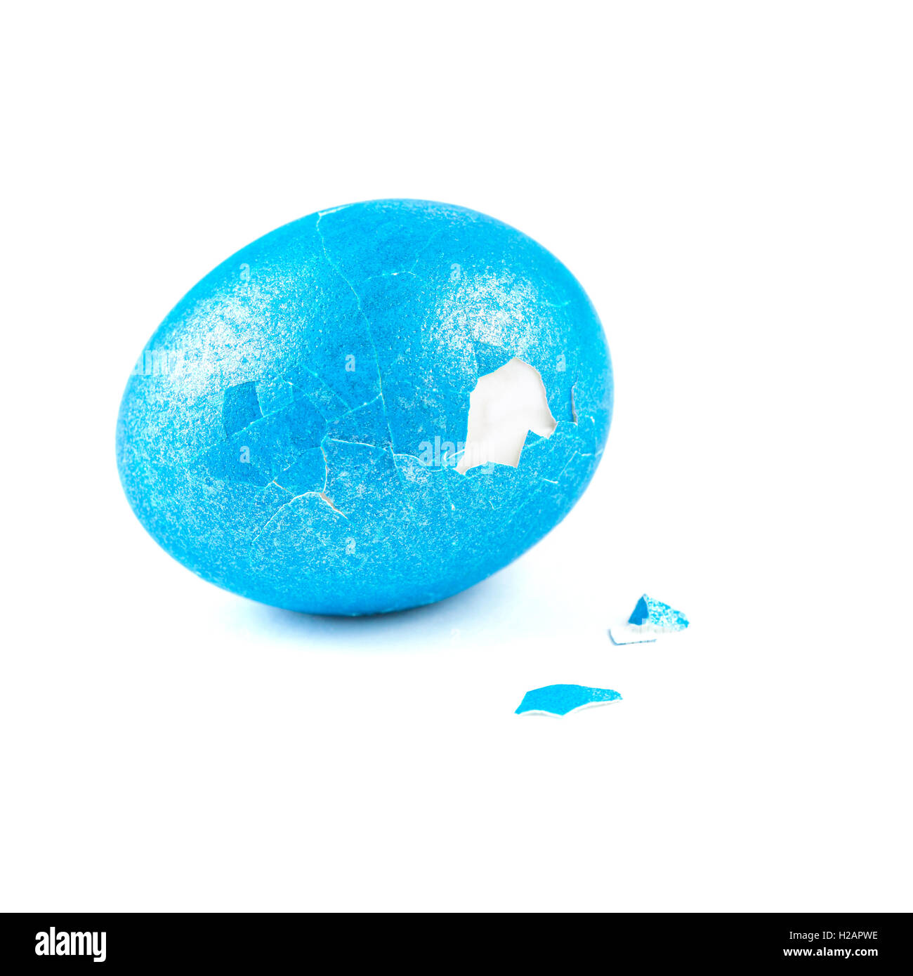 broken easter egg on white background Stock Photo - Alamy