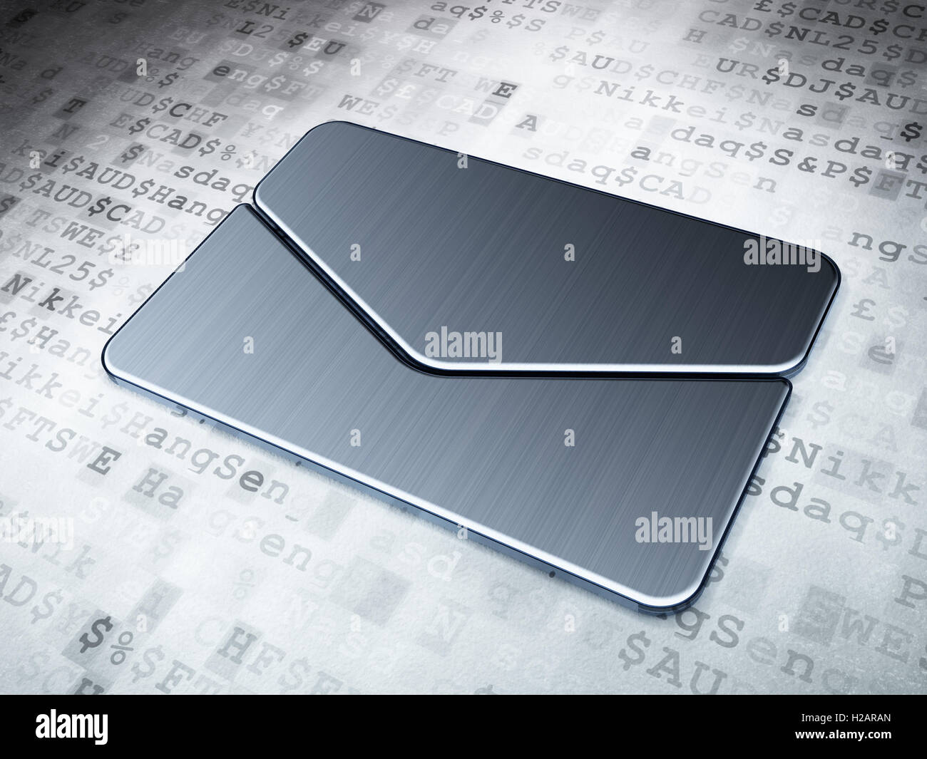 Finance concept: Silver Email on digital background Stock Photo - Alamy