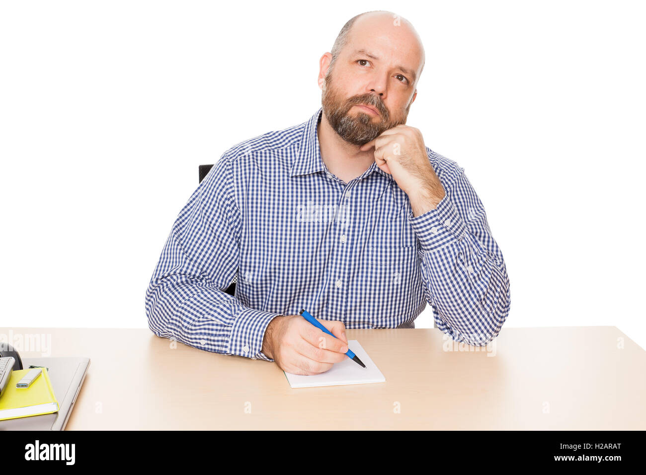 bearded thinking man Stock Photo - Alamy