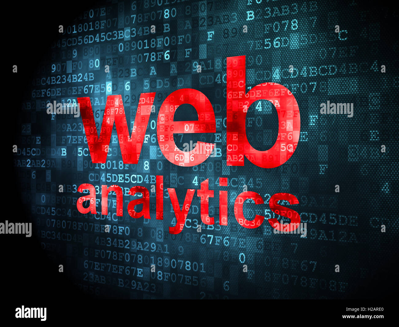 SEO web design concept: Web Analytics on digital background Stock Photo ...