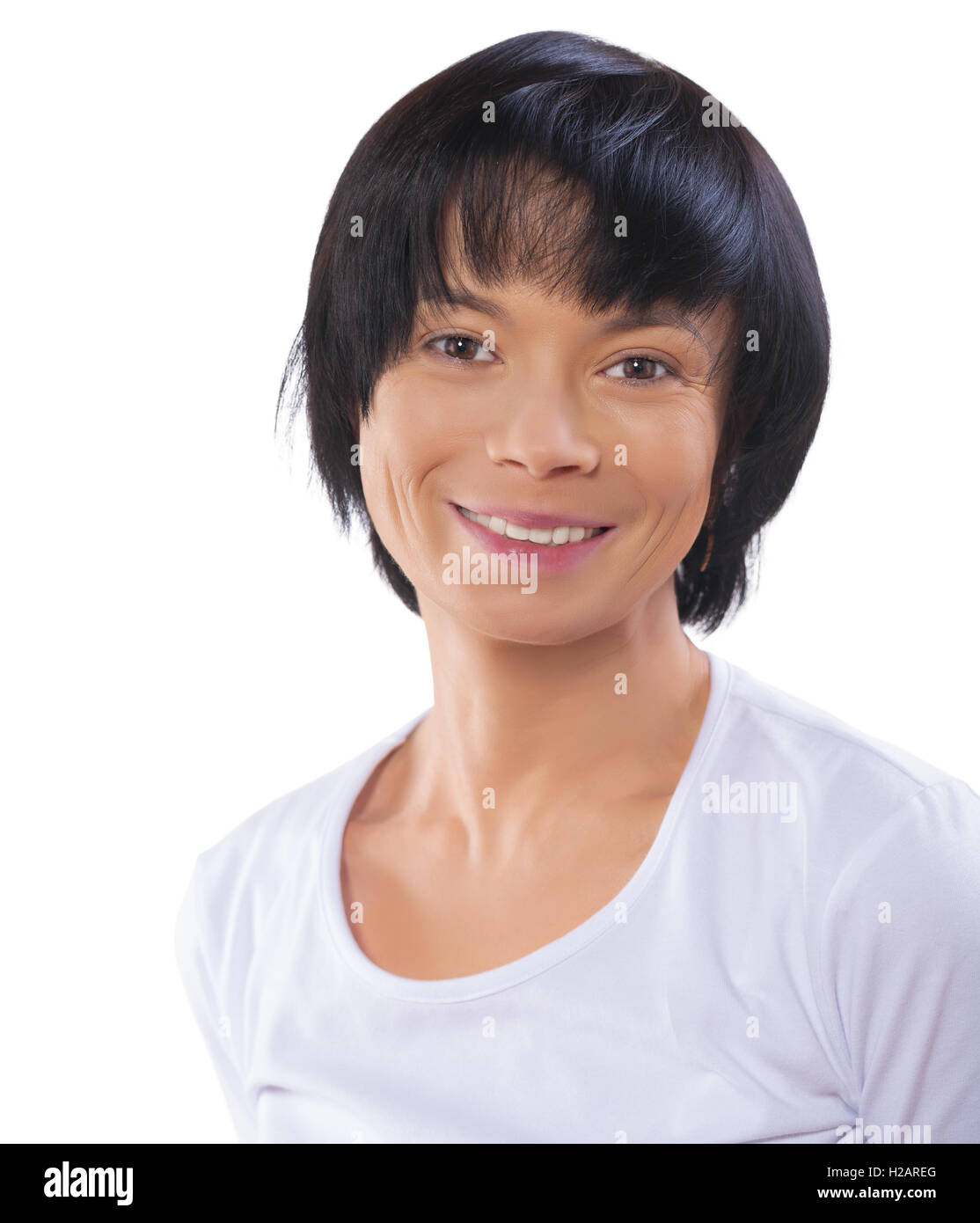 portrait of asian female smiling Stock Photo - Alamy