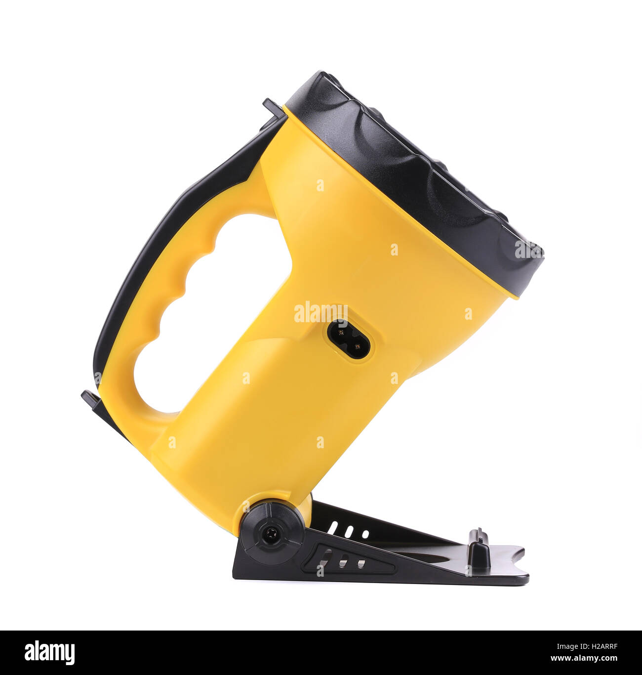 Yellow plastic pocket handle flashlight Stock Photo - Alamy