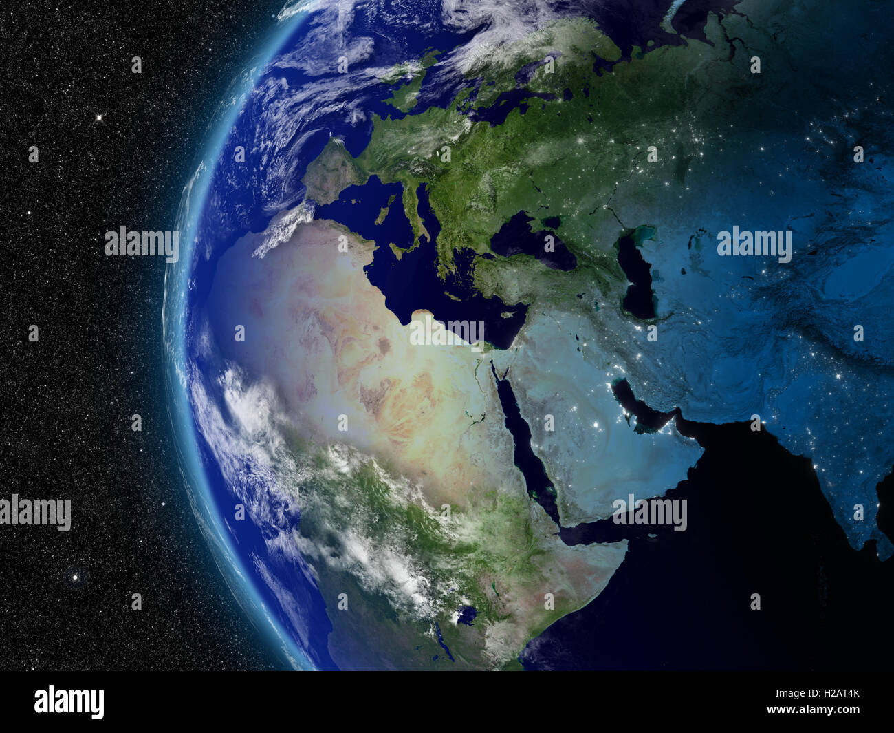 Emea map illustration hi-res stock photography and images - Alamy