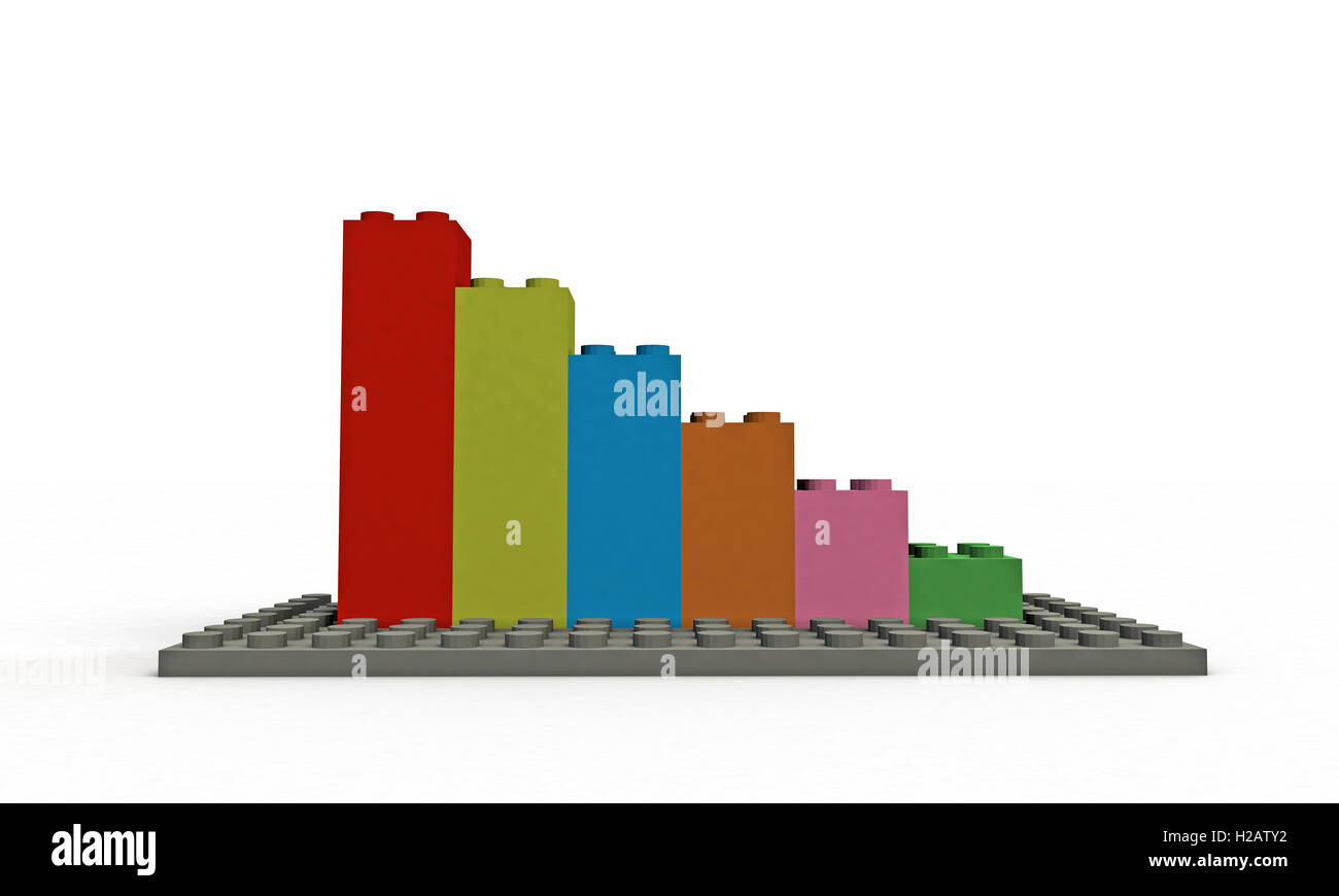 plastic bricks graph Stock Photo - Alamy