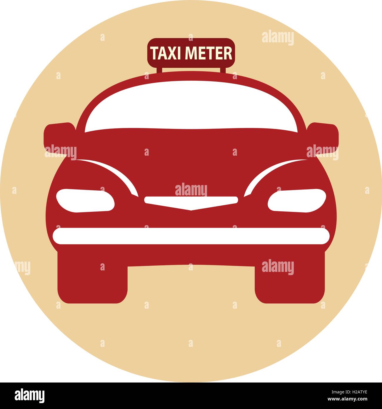 Flat design of Taxi Meter car Vector Illustration Stock Vector Image ...