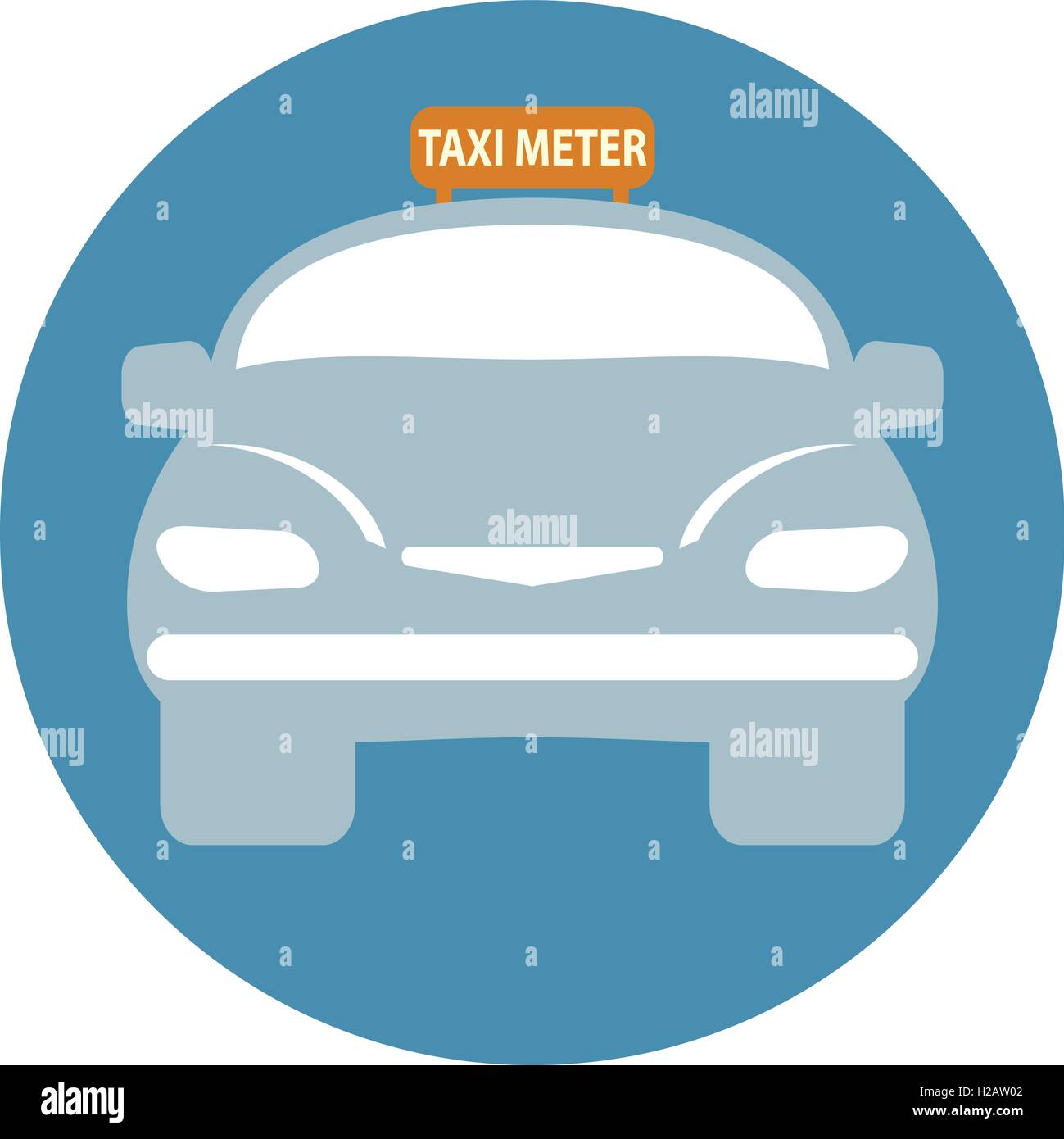 Flat design of Taxi Meter car Vector Illustration Stock Vector Image ...