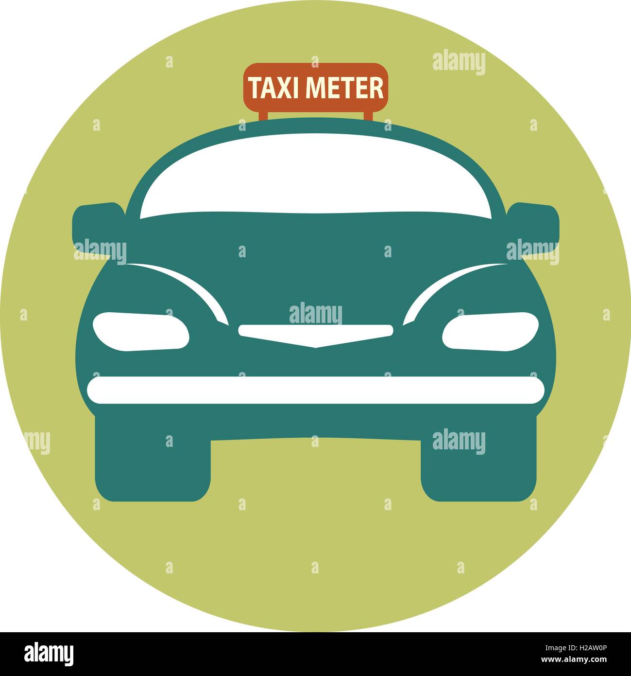 Flat design of Taxi Meter car Vector Illustration Stock Vector Image ...