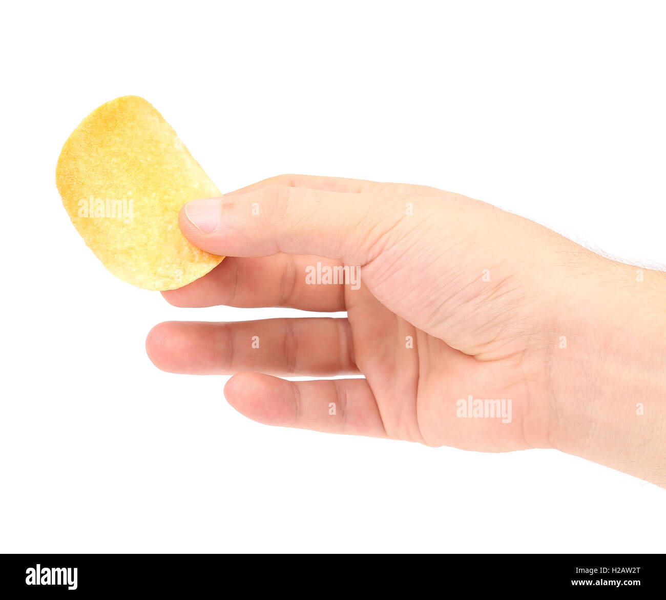 hand Holding a potato chip Stock Photo - Alamy