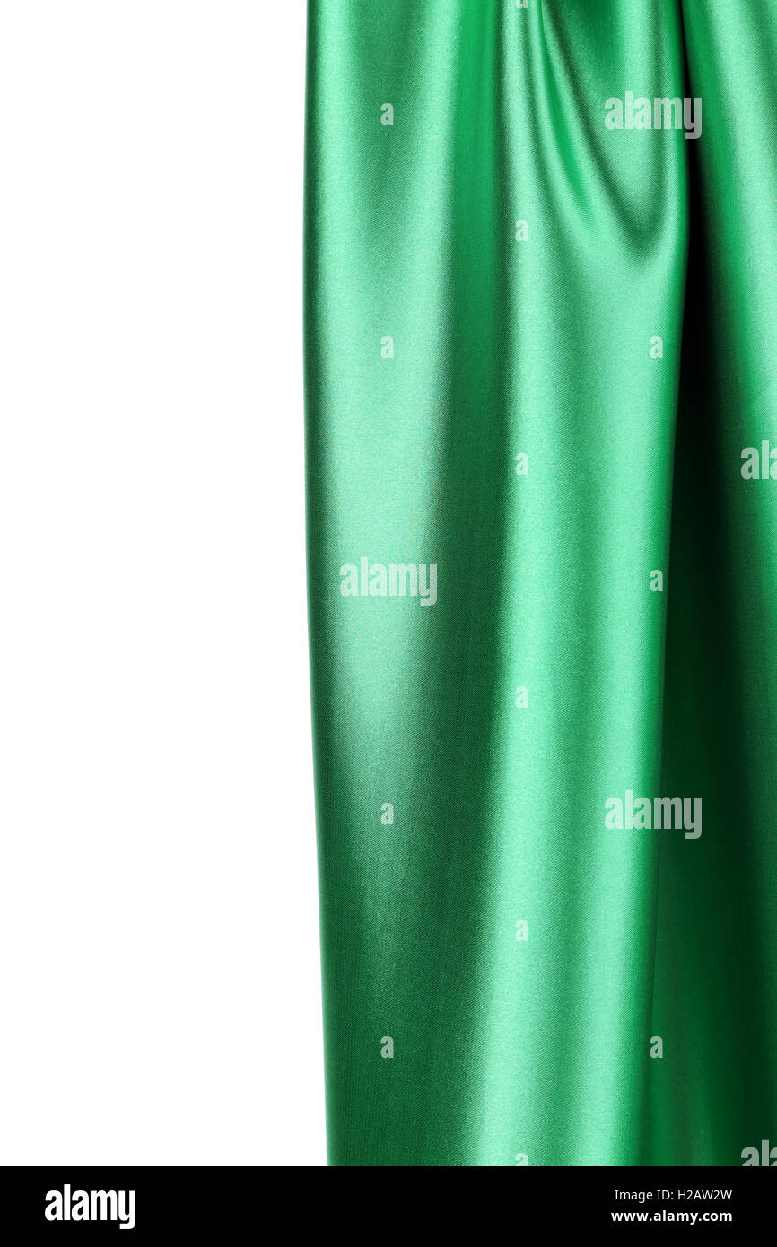 green silk drape Stock Photo - Alamy