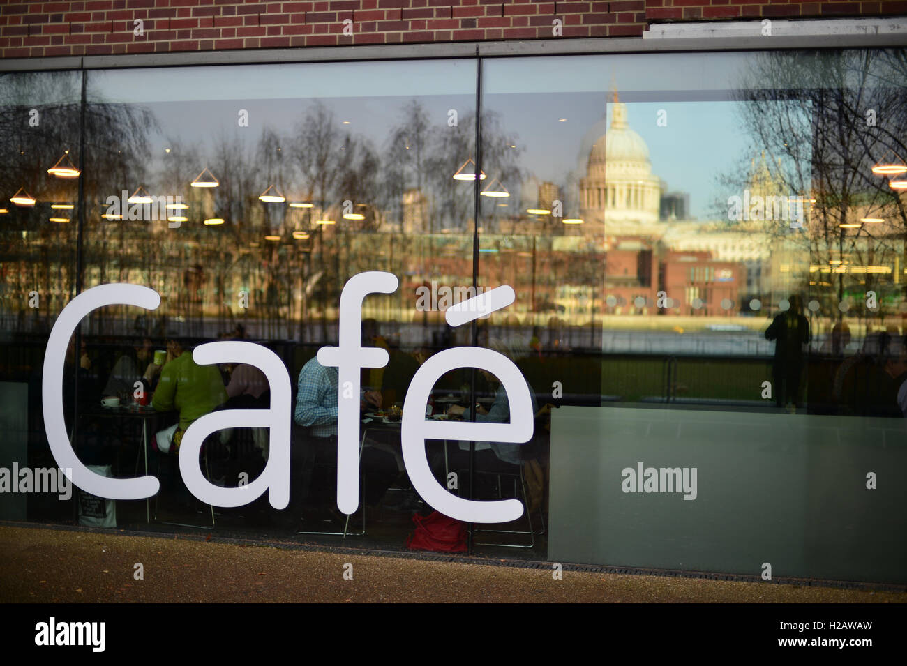 Cafeteria exterior, London, UK Stock Photo - Alamy