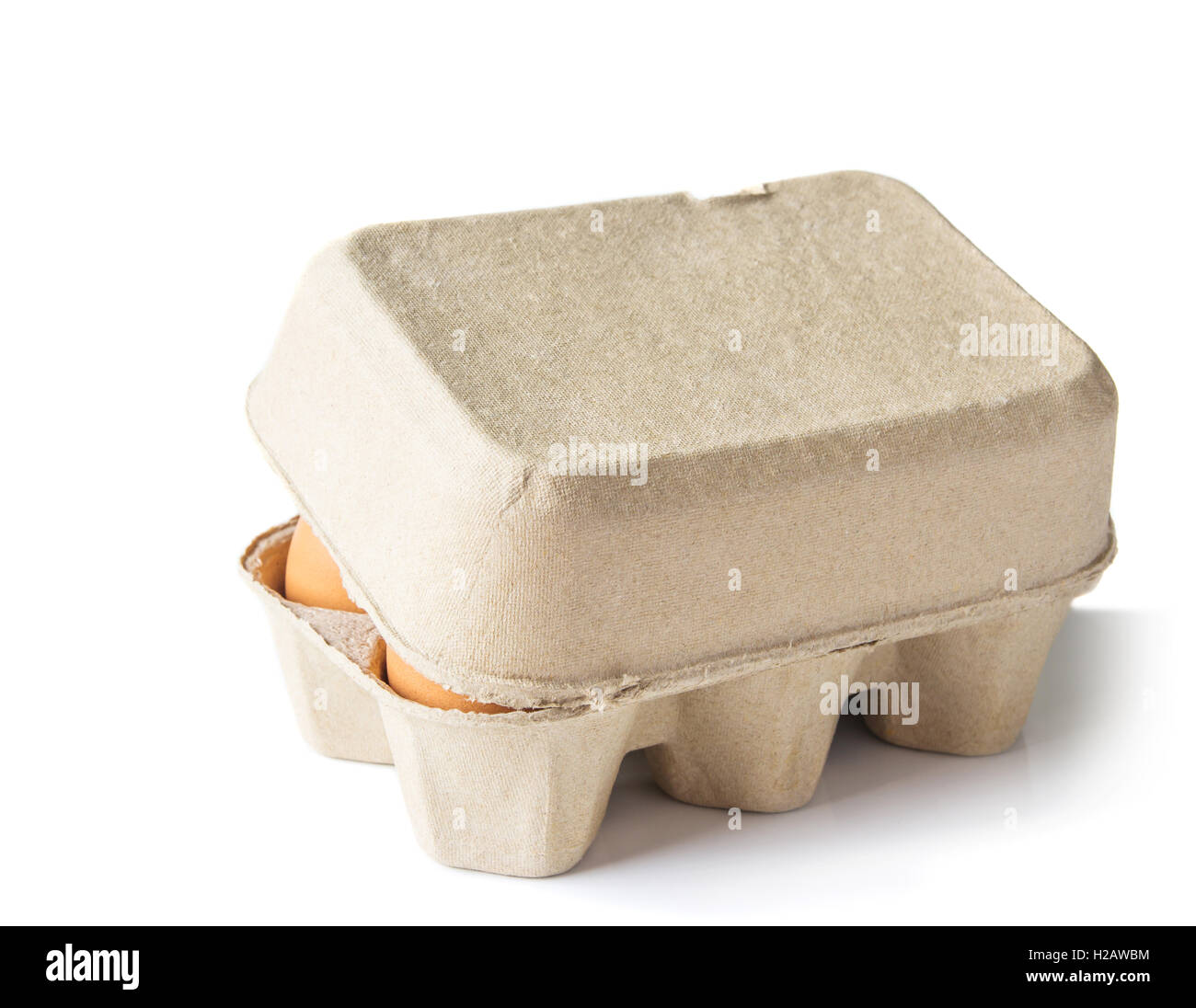 Egg box on white background Stock Photo - Alamy