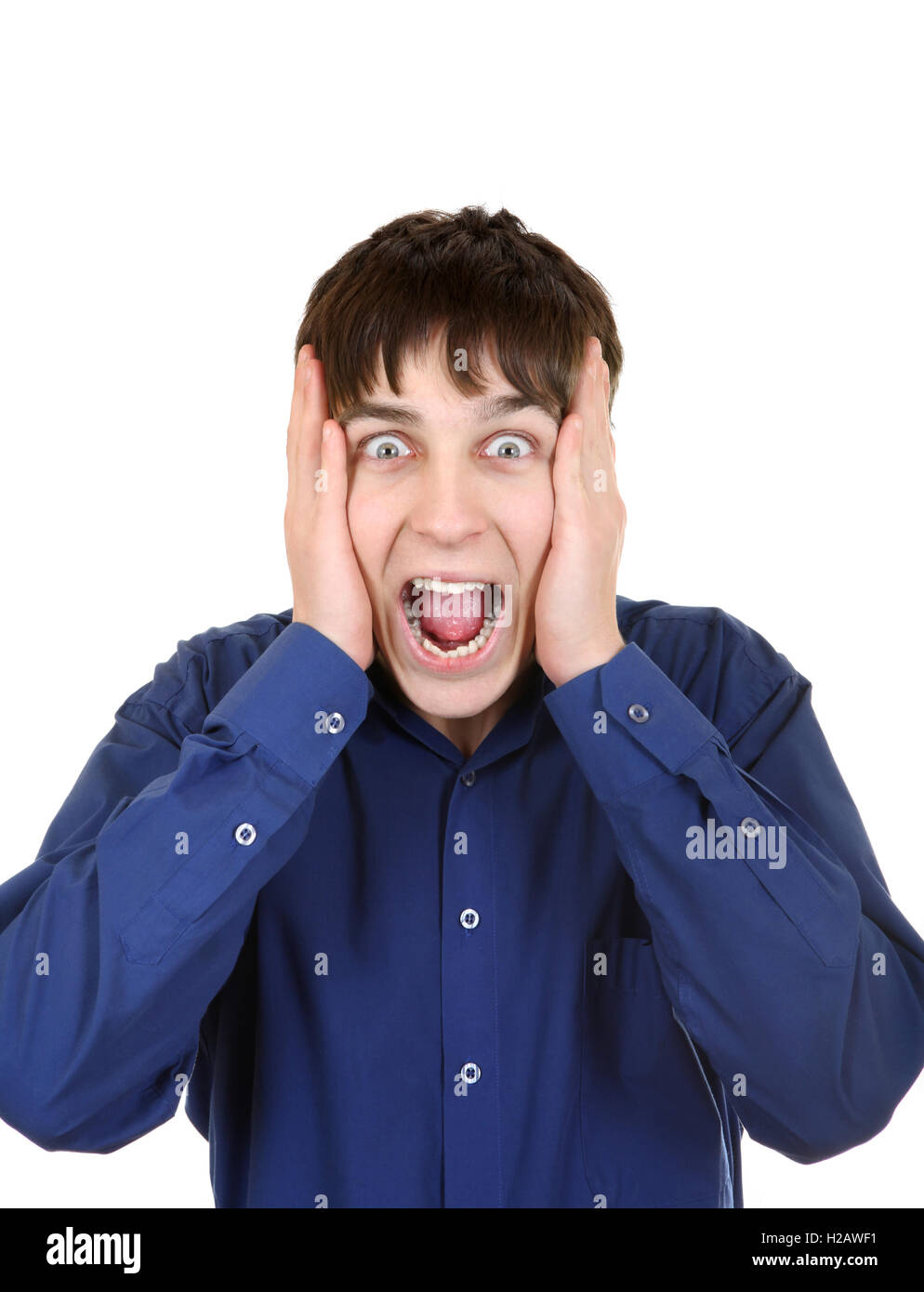 Surprised Young Man Stock Photo - Alamy