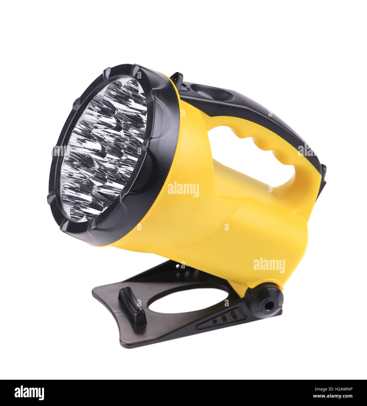 Yellow plastic pocket handle flashlight Stock Photo - Alamy