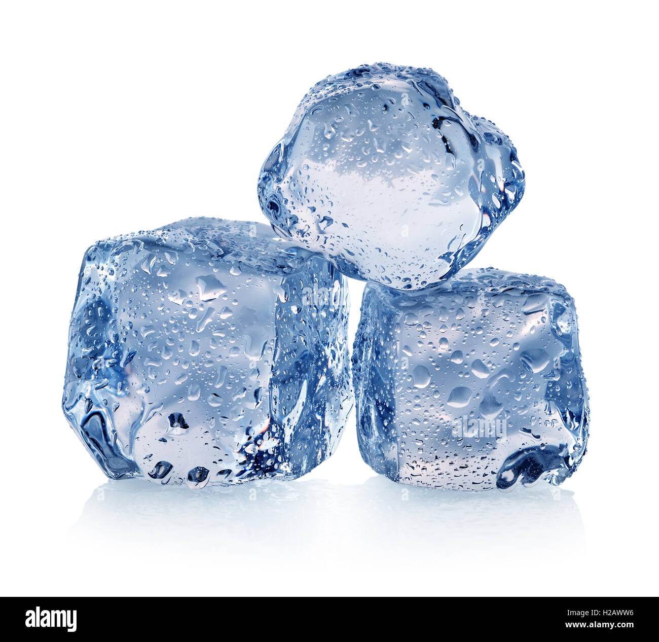 Three ice cubes on white hi-res stock photography and images - Alamy