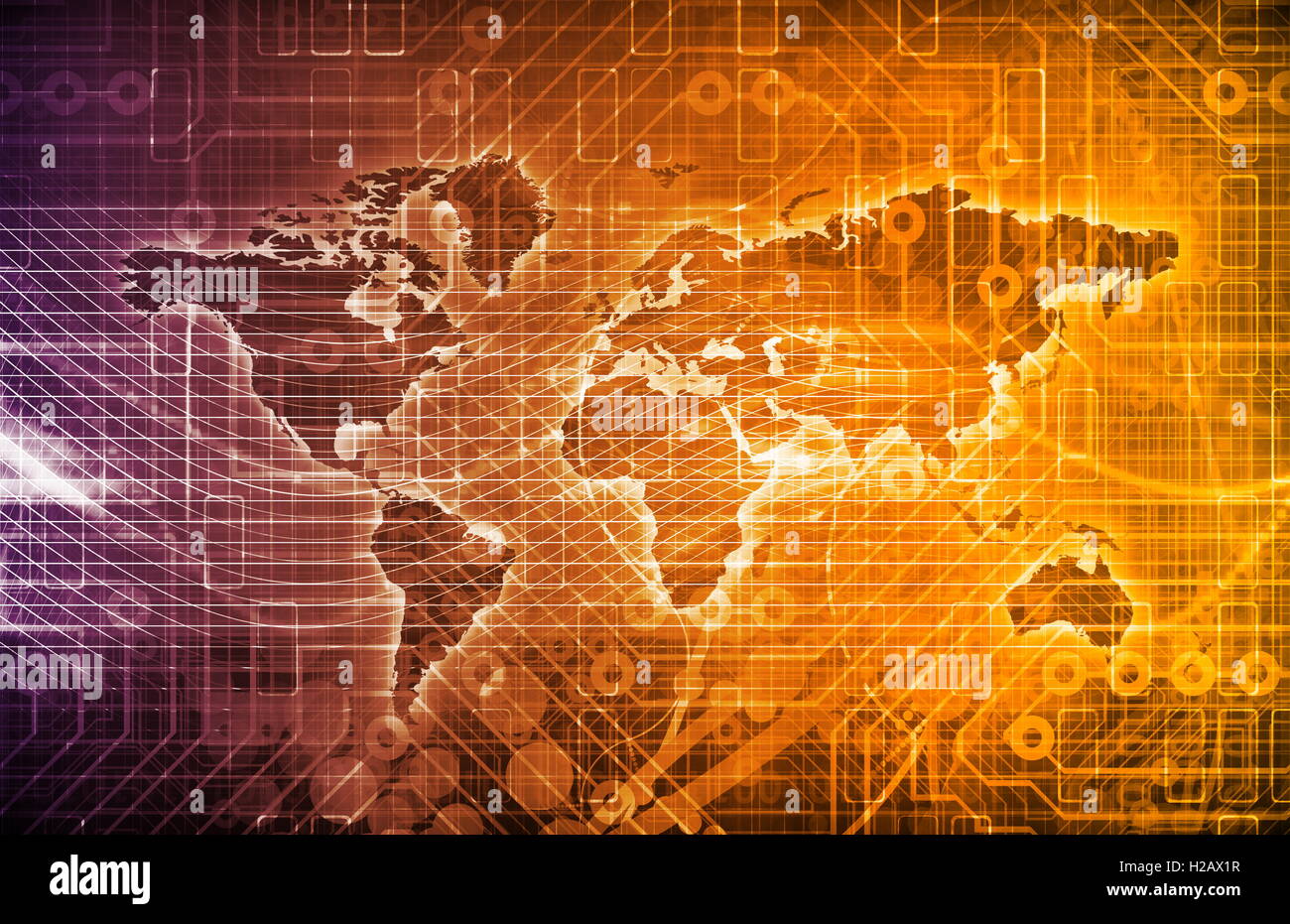 Global Digital Technology Concept Stock Photo - Alamy
