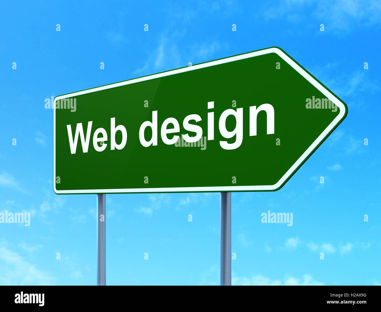 Web design concept: Web Design on road sign background Stock Photo - Alamy