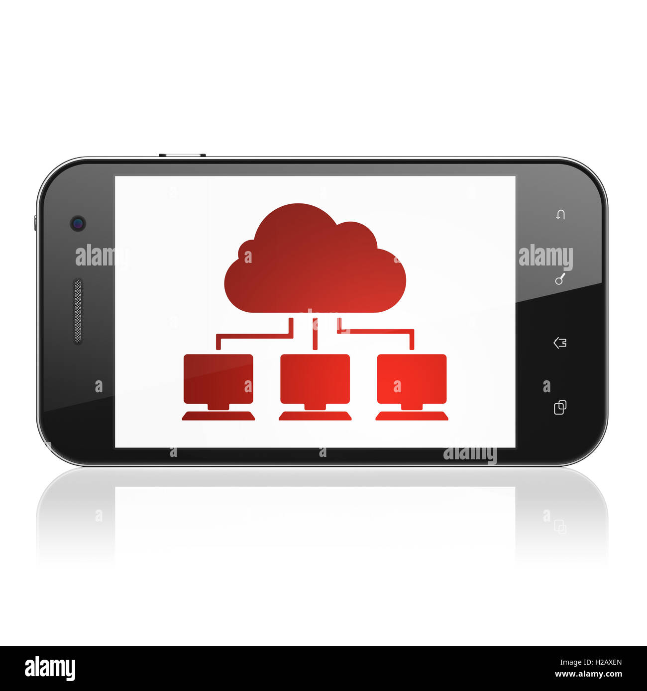 Cloud networking concept: Cloud Network on smartphone Stock Photo - Alamy