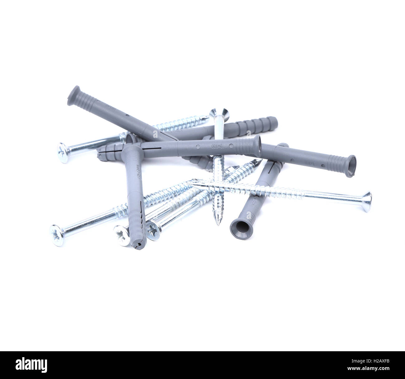 Bunch of screws and dowels Stock Photo - Alamy