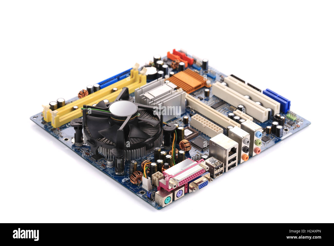Top view of motherboard Stock Photo - Alamy