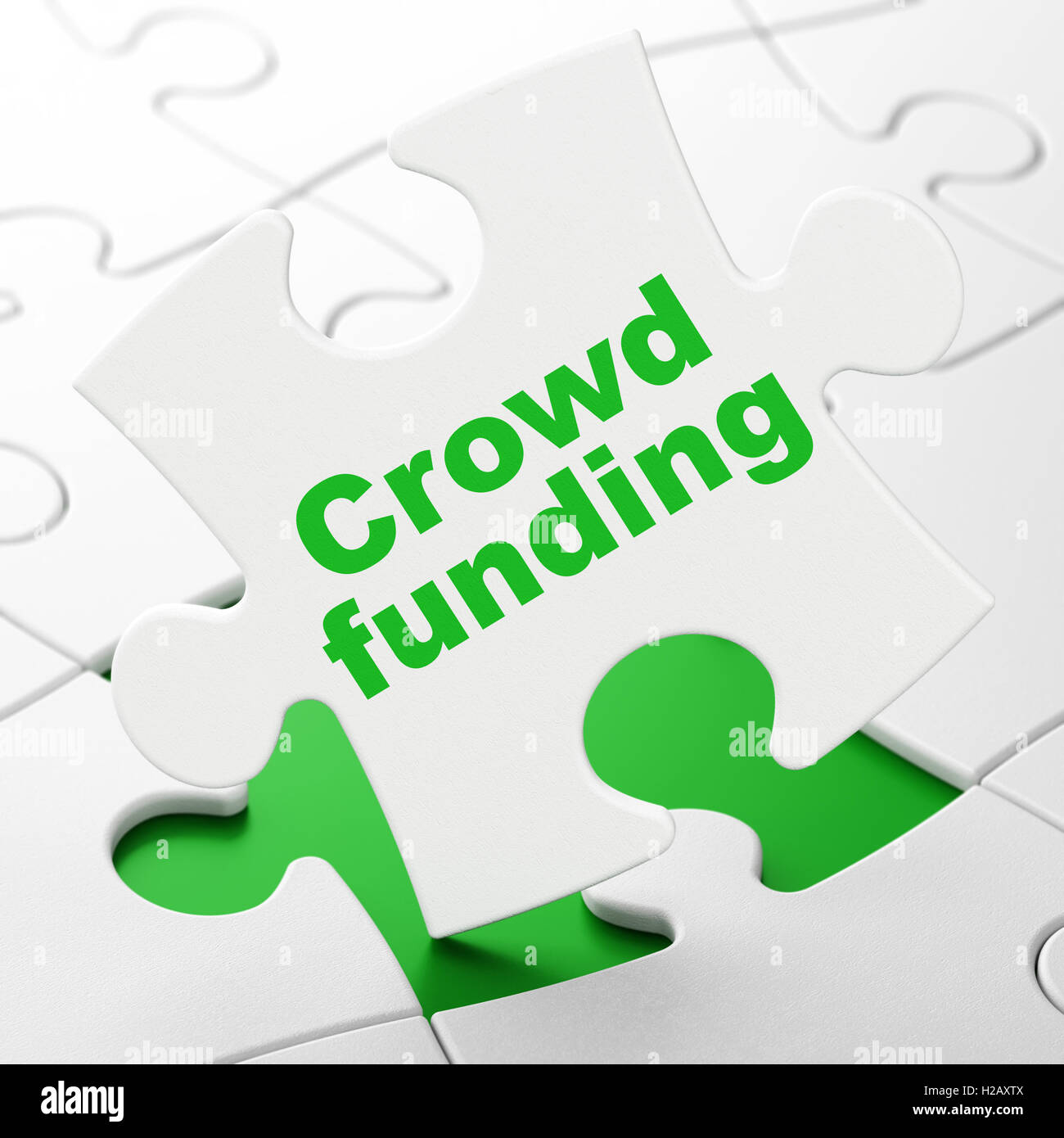 Business concept: Crowd Funding on puzzle background Stock Photo - Alamy