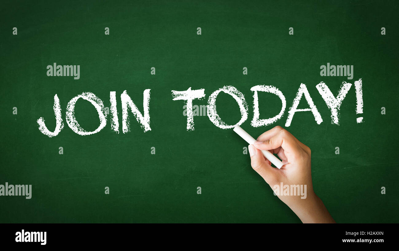 Join Today Chalk Illustration Stock Photo - Alamy