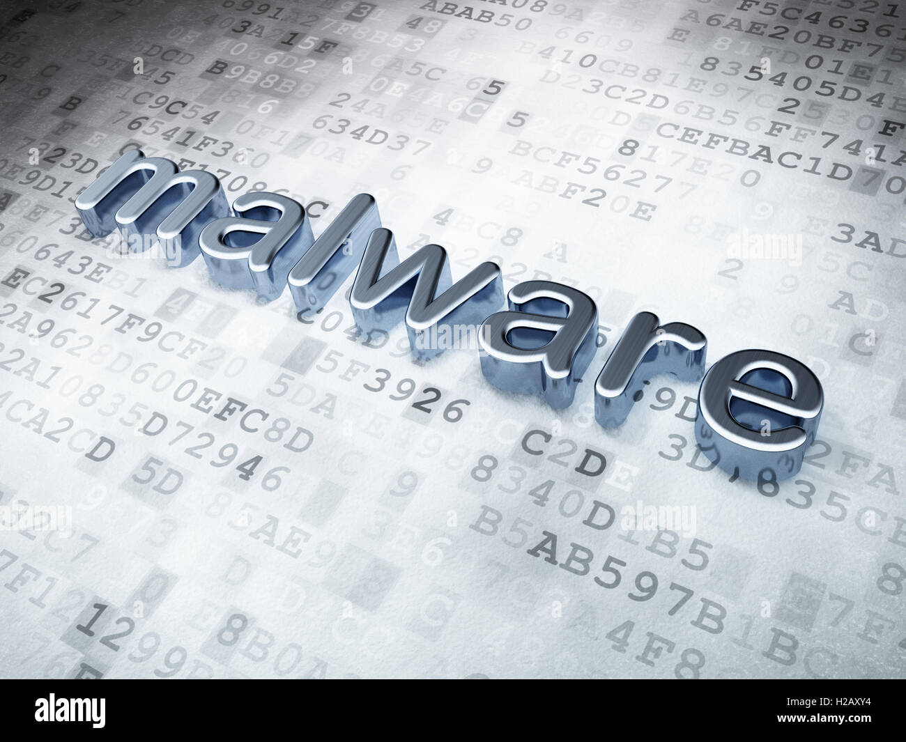 Safety concept: Silver Malware on digital background Stock Photo - Alamy