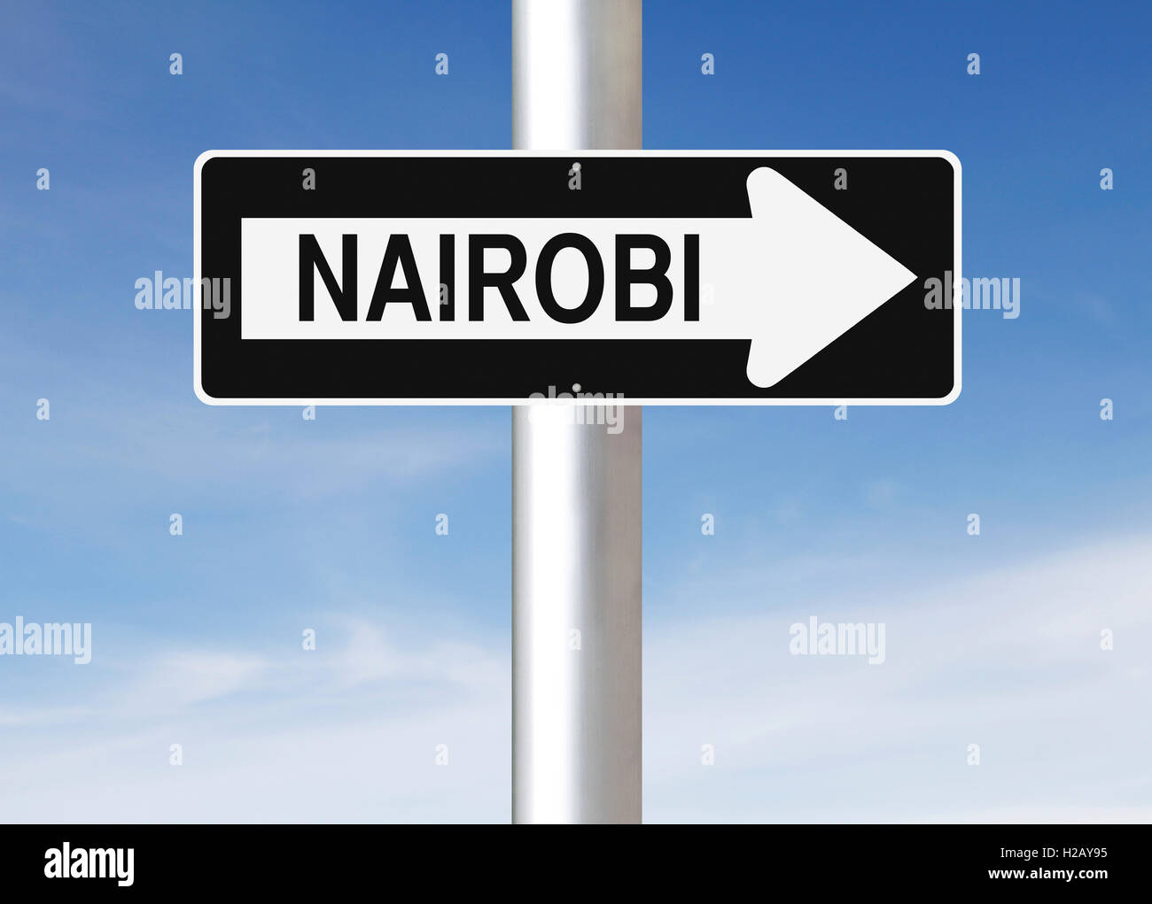 Nairobi road sign hi-res stock photography and images - Alamy