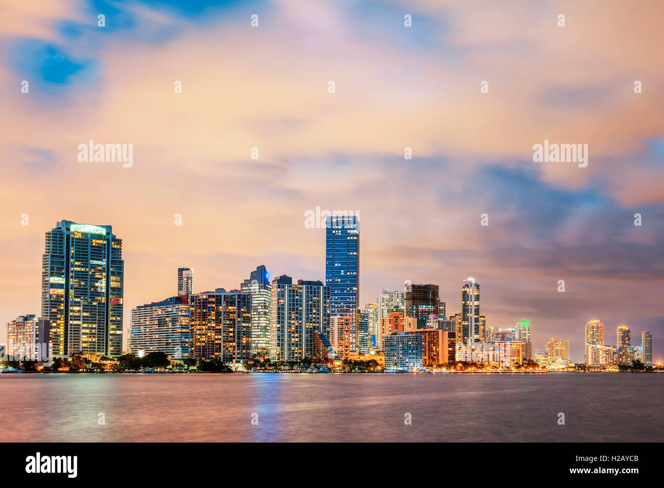 Miami Florida, summer sunset Stock Photo - Alamy